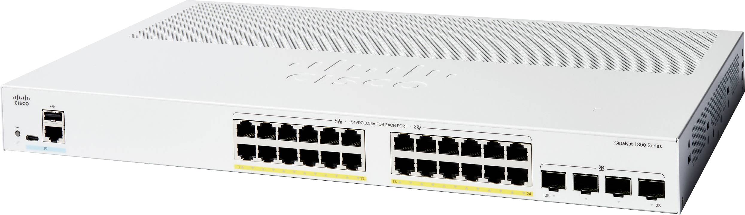 Cisco Catalyst 1300 24-port GE PoE 4x1G mrežni svič 28