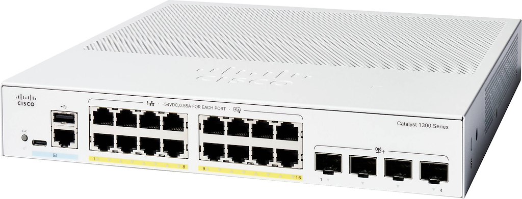 Cisco Catalyst 1300 16-port GE PoE mrežni svič 20