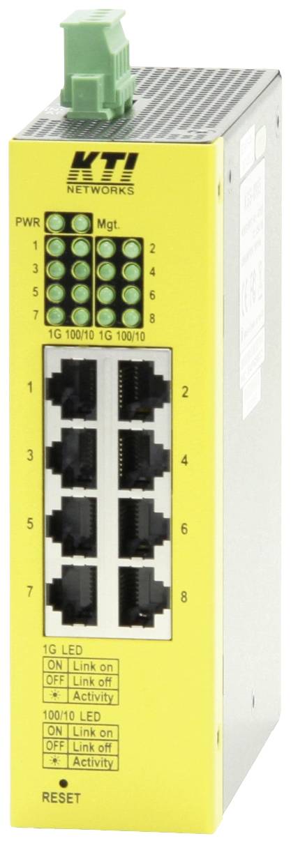 KGS-0865 industrijski Ethernet svič 8 vrat 10 / 100 / 1000 MBit/s