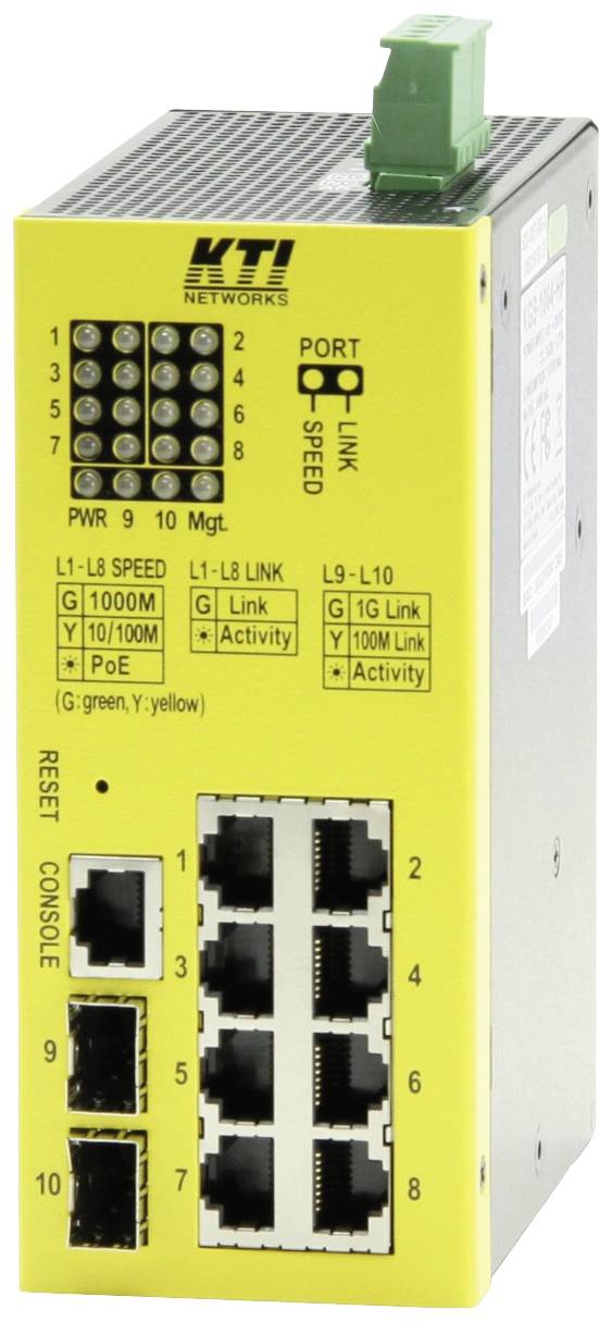 KGS-1064-BP industrijski Ethernet svič 10 vrat 10 / 100 / 1000 MBit/s