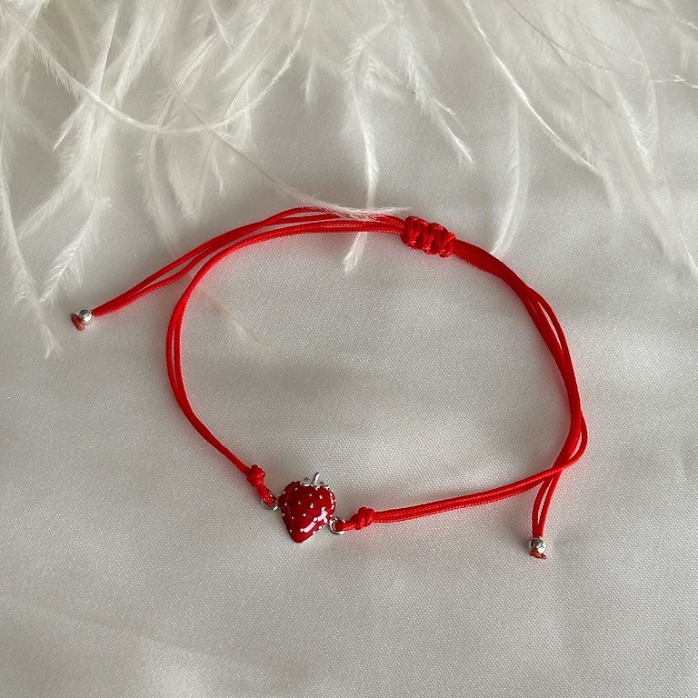 Jagodica, dečija konac narukvica od srebra