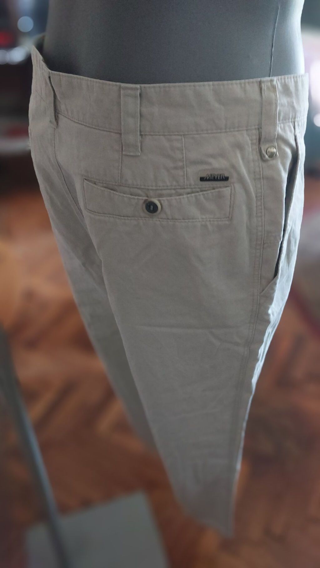 MUŠKE PANTALONE MEYER Pantalone od kepera, bež boje, širih nogavica