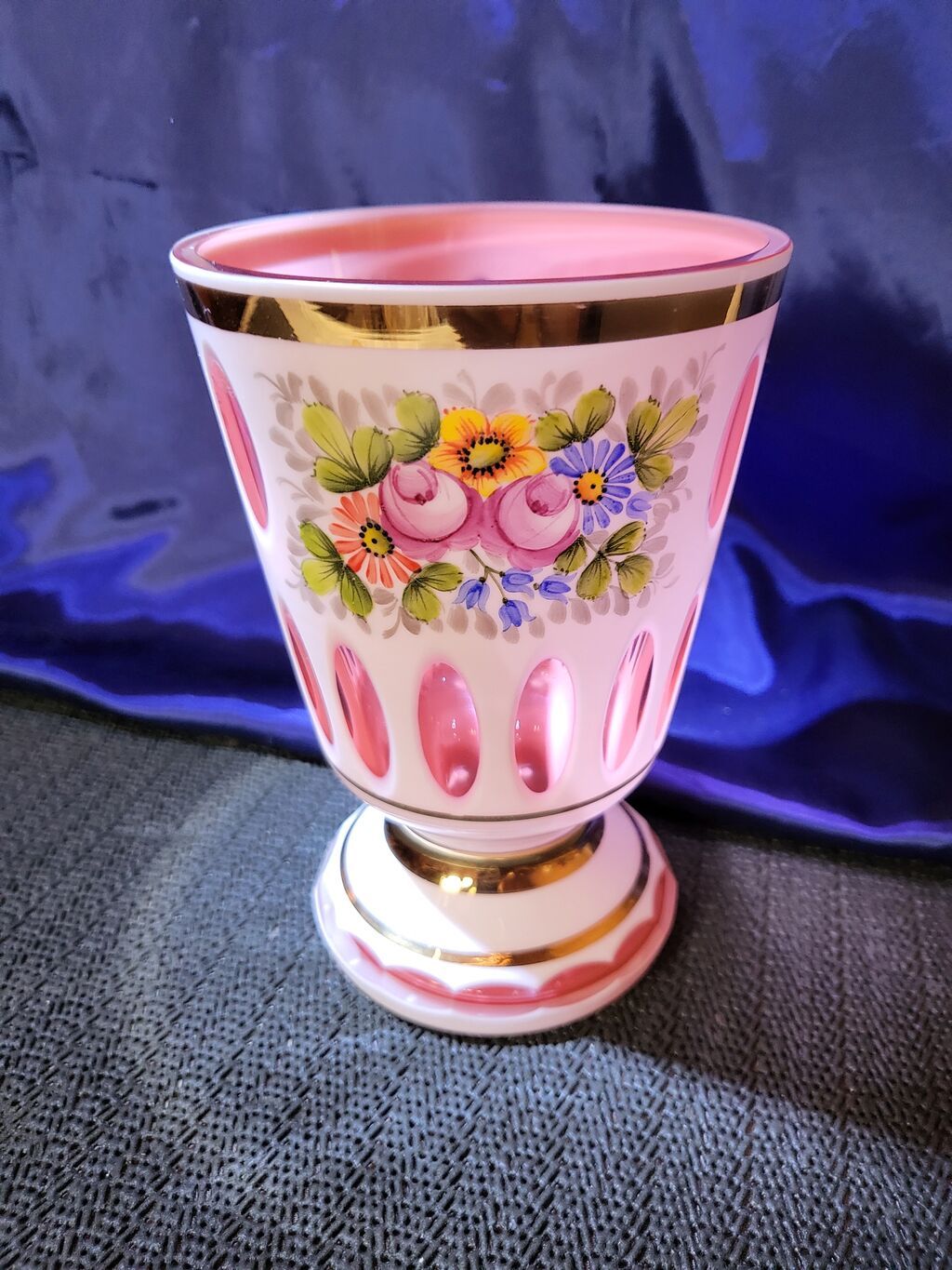Bohemija kristalna vaza 1950,60ta.god.rucni rad. Bohemija pehar