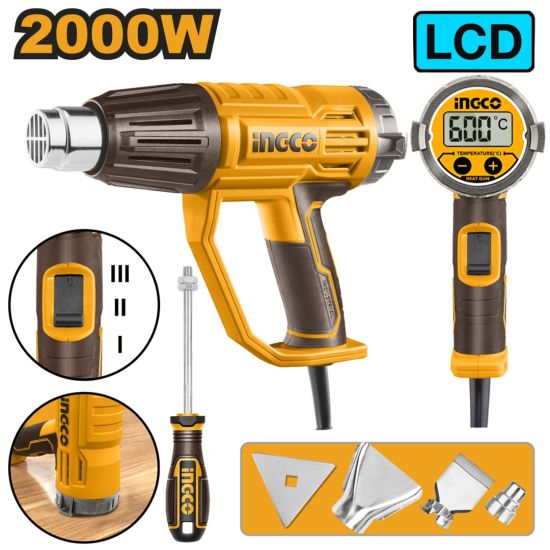 Fen za vreli vazduh sa LCD ekranom 2.000W Super INGCO HG200058