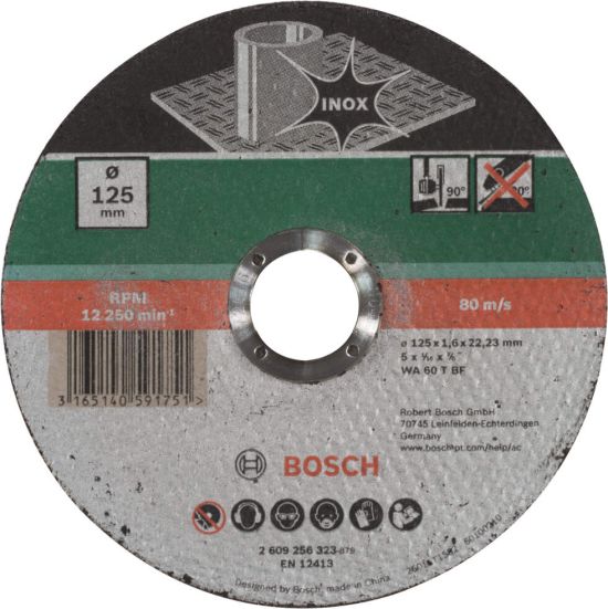 Bosch rezna ploča ravna, Inox Prečnik 125 mm; debljina 1,6 mm - 2609256323