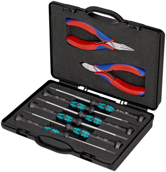 Knipex 8-delni set; klešta/sečice i 6 Wera preciznih odvijača (00 20 18)