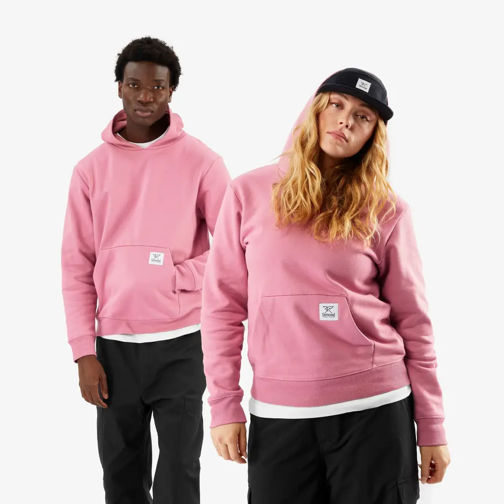 Roze univerzalni duks s kapuljačom Fairtrade/Max Havelaar