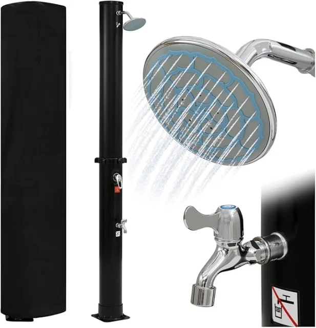 Solarni Tuš 35L sa Slavinom , Aluminijumskom Bazom i Bakarim Ventilima