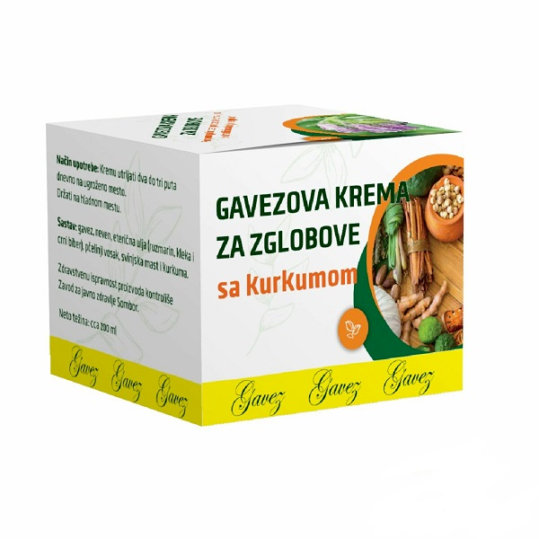 GAVEZOVA KREMA ZA ZGLOBOVE SA KURKUMOM GAVEZ 200ML