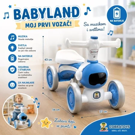Baby guraljka mini robot BC1693 plava ( 951713P )