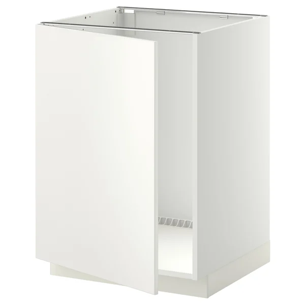 Podni element za sudoperu, bela/Veddinge bela, 60x60 cm