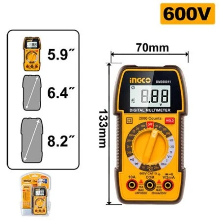 Ingco dm360011 digitalni multimetar 600v super ingco ( DM360011 )