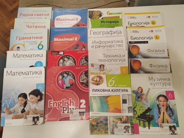 Komplet knjiga za 6.razred osnovne škole