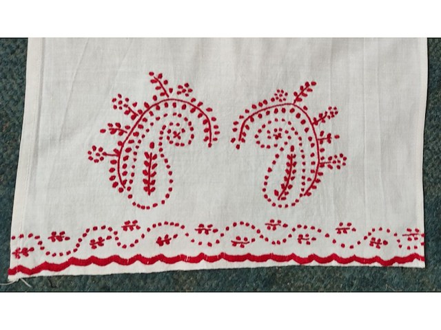 Vintage ručno vezeni peškir (205x33 cm)