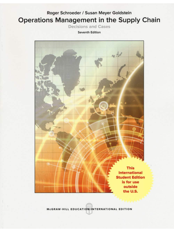 Operations Management In The Supply Chain: Decisions And Cas