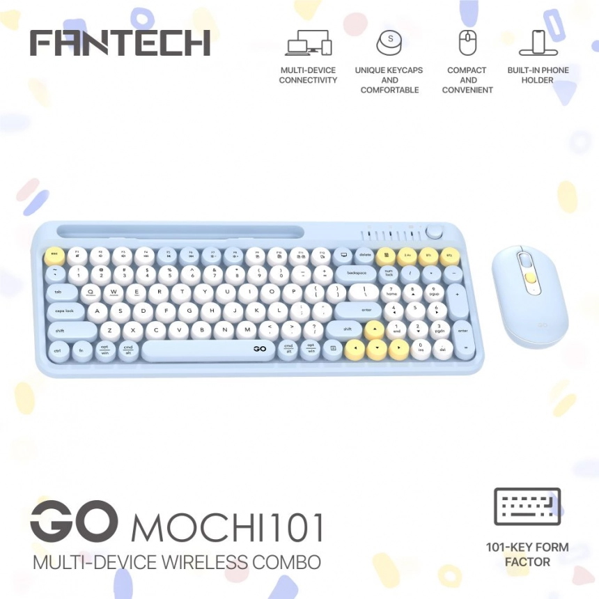Combo mis tastatura wireless Fantech WK-899 GO mochi101 plava