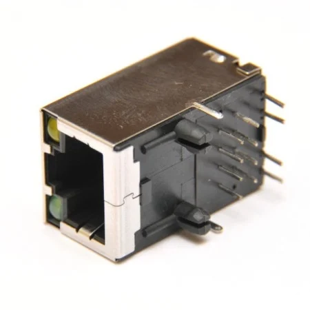 OEM Utičnica RJ45 10/100 w/LED w/Shield TU TH w/o EMI ( RJ45-006 )