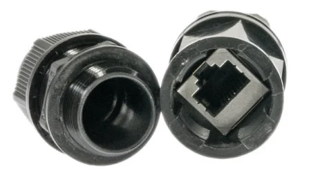 Zlatna hermetička utičnica RJ45 (vodootporni ethernet) ( PL048 )