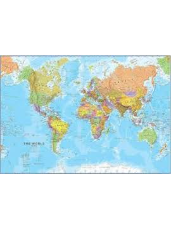 The world political wall map – Zidna karta POLITIČKA – SVET