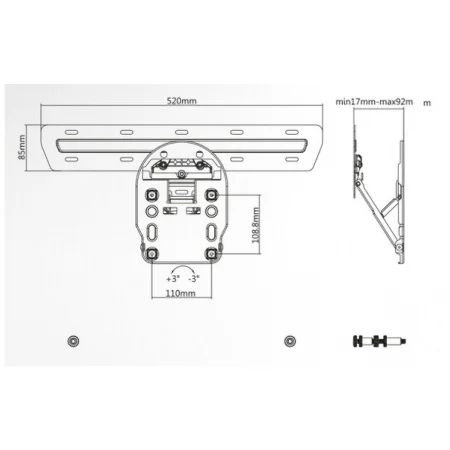 Superior Nosač za Samsung TV prijemnike 49" - 55 "- 65", do 50 kg - Wall mount for Samsung QLED TVs