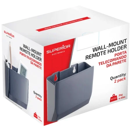 Superior Nosač za daljinski upravljač, zidni, pakovanje 2 kom. - Wall-Mounted Remote Control Holder