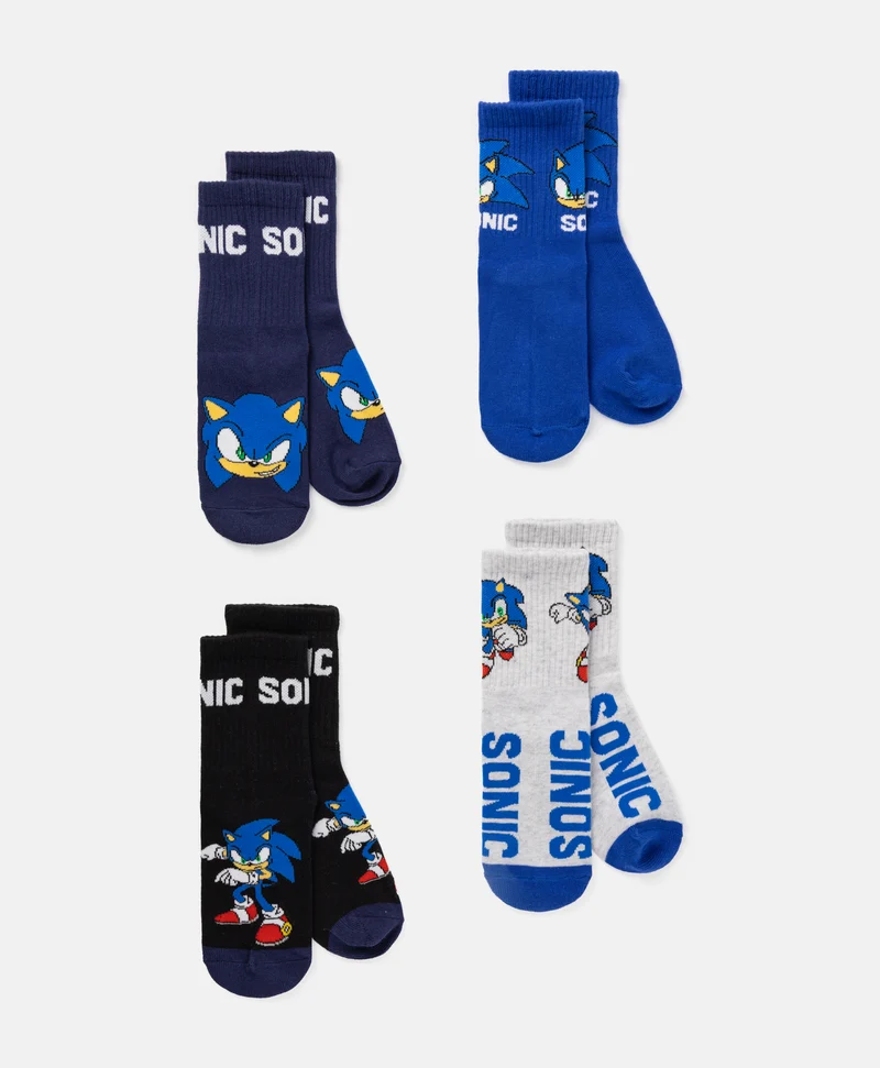 Sokne za dečake Sonic 4-pak