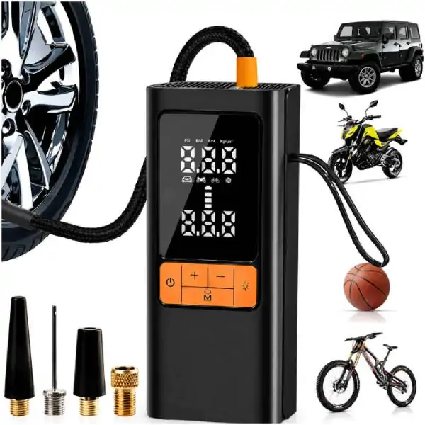 Bežični automatski digitalni kompresor 3u1 sa LED lampom 150 PSI Sal