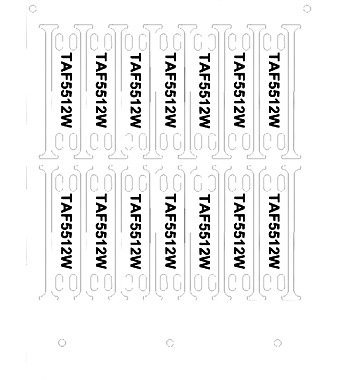 PVC oznaka 55x12mm, bela, za kabl. vezice, za SmartPrintPlus
Površina za štampanje 35x10mm, za SmartPrintPlus, 1 komad = 1 tabla sa 14 oznaka