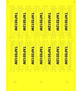 PVC oznaka 35x10mm za kabl. vezice, žuta, za SmartPrintPlus
za SmartPrintPlus termotransfer štampač, 1 komad = 1 tabla sa 14 oznaka