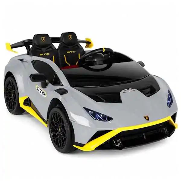 Lamborghini Huracán STO Drift dečiji auto na akumulator 12V sa daljinskim upravljačem – sivi Premium