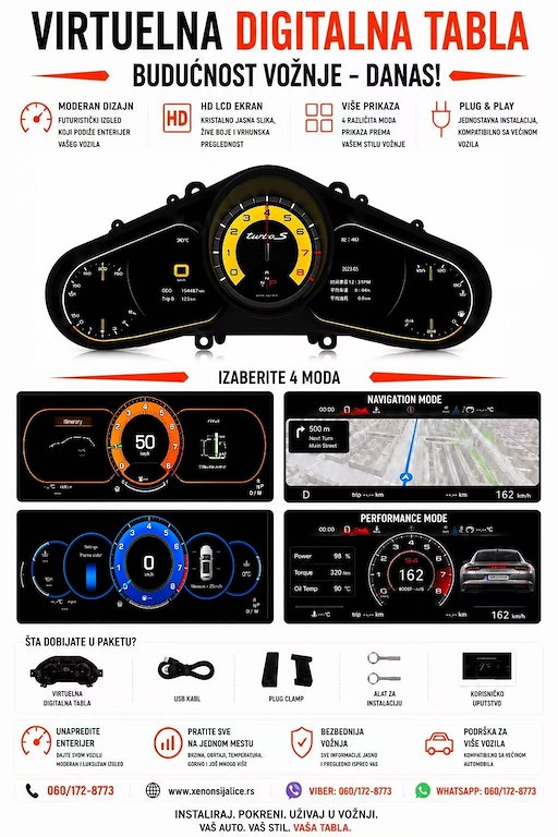 VIRTUELNA DIGITALNA TABLA PORSCHE CARERRA 911 2012-2019