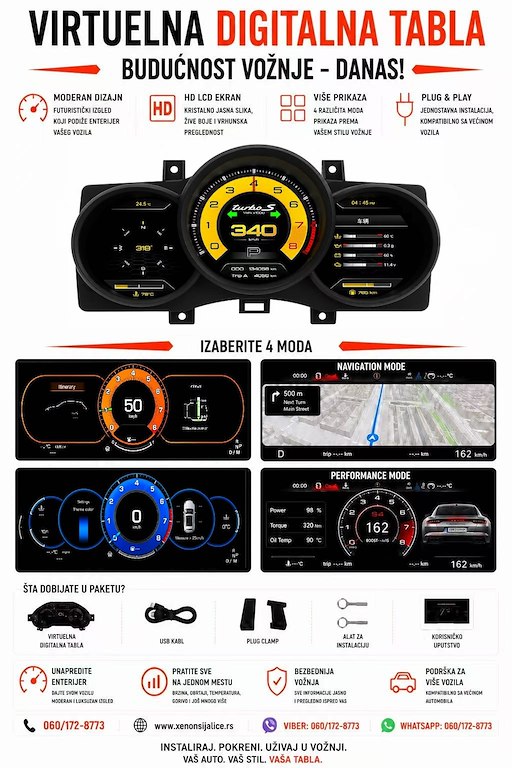 VIRTUELNA DIGITALNA TABLA PORSCHE CAYMAN 2011-2016