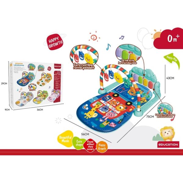 Piano podloga za bebe SAFARI- plava (787246)