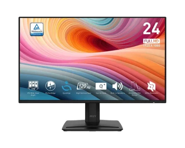 Monitor 24 MSI PRO MP242A E2 IPS FHD 120 Hz 1ms HDMI, DP, VGA