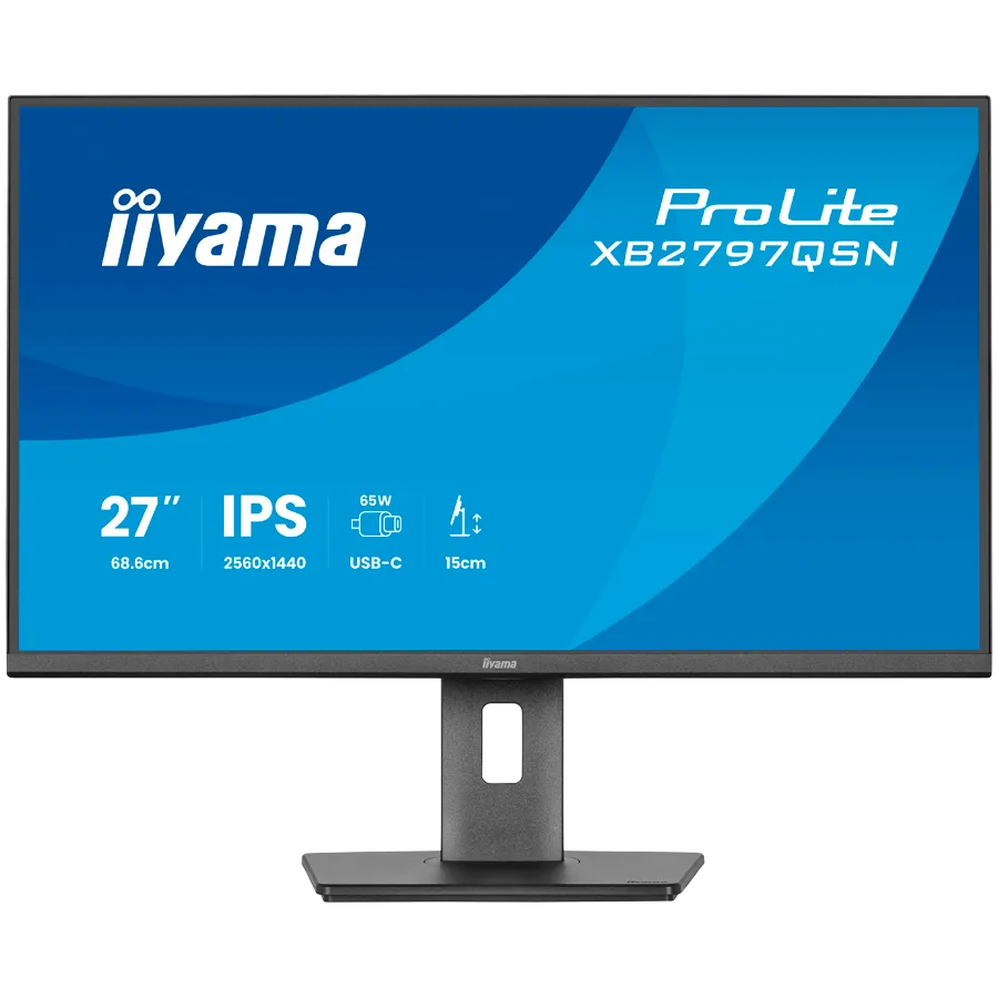 27" IPS-panel, 2560x1440, EyeComfort, 15cm Height Adj. Stand, USB-C Dock (LAN/65W PD/DP-OUT) 1ms, 350cd/m2, Speakers, USB-C, HDMI, DisplayPort, USB HUB (2x3.2+2xC)