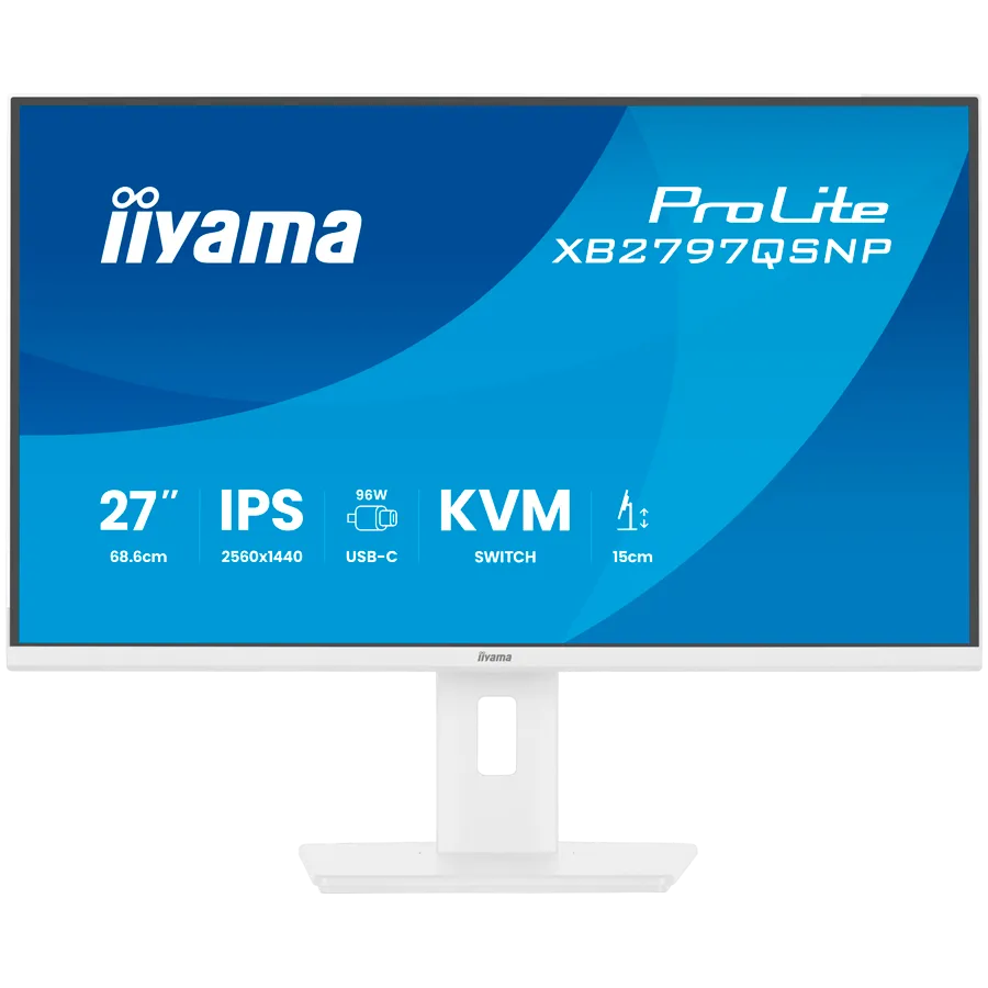 27 IPS panel 2560x1440 EyeComfort 15cm Height Adj Stand USB-C Dock LAN 96W PD DP-OUT 1ms 350cdm2 Speakers USB-C KVM HDMI DisplayPort USB HUB 2x3.2 2xC