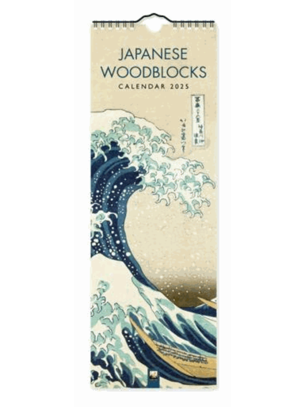 Japanese Woodblocks Slim Calendar 2025 (Art Calendar)