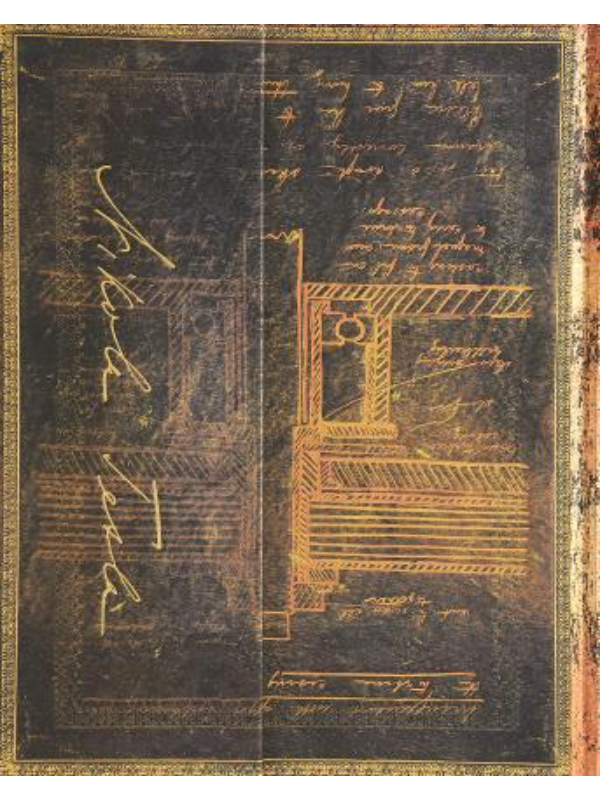 Embellished Manuscripts / Tesla, Sketch of a Turbine / Ultra / Lined