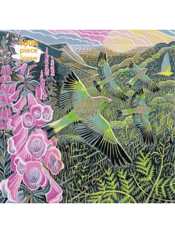 Adult Jigsaw Puzzle Annie Soudain: Foxgloves and Finches