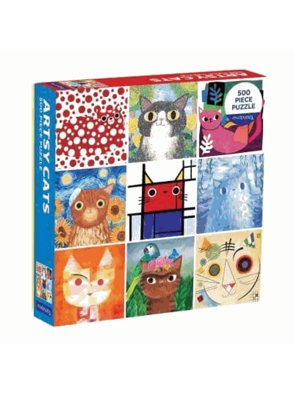 Artsy Cats 500 Piece Family Puzzle