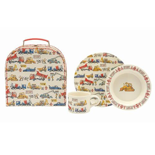 Emma Bridgewater – Građevinske mašine dečiji set za jelo u kartonskom koferu