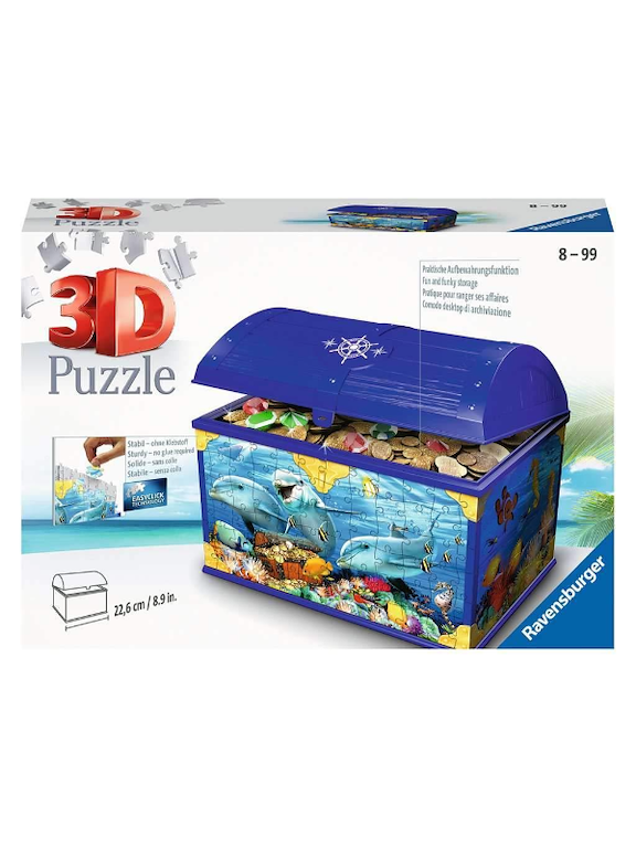 RA11174 Ravensburger 3D puzzle (slagalice) – Kutija za blago sa motivom delfina 4005556111749