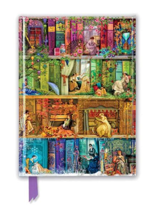 Notes Aimee Stewart: A Stitch in Time Bookshelves (Flame Tree Notebooks)