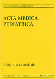 Acta (nefrologija) medica pediatrica: Pedijatrijska nefrologija Vol 2 Br 4