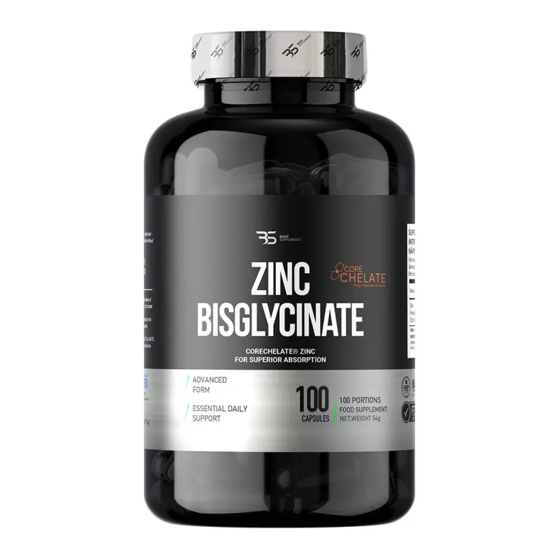 Zinc Bisglycinate (cink) 20mg/100cap - Basic Supplements