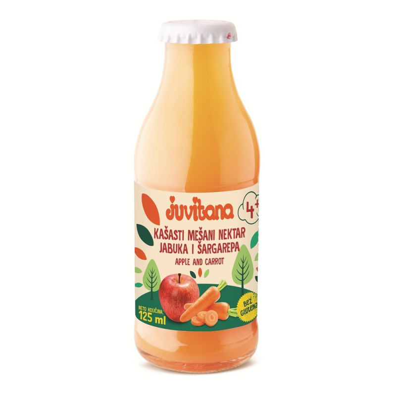 Juvitana kašasti sok jabuka i mrkva 125ml