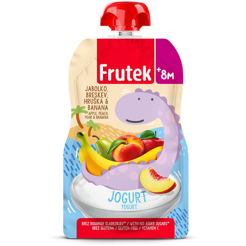 Frutek pouch jab, kruška,ban.,breskva,jogurt 100g