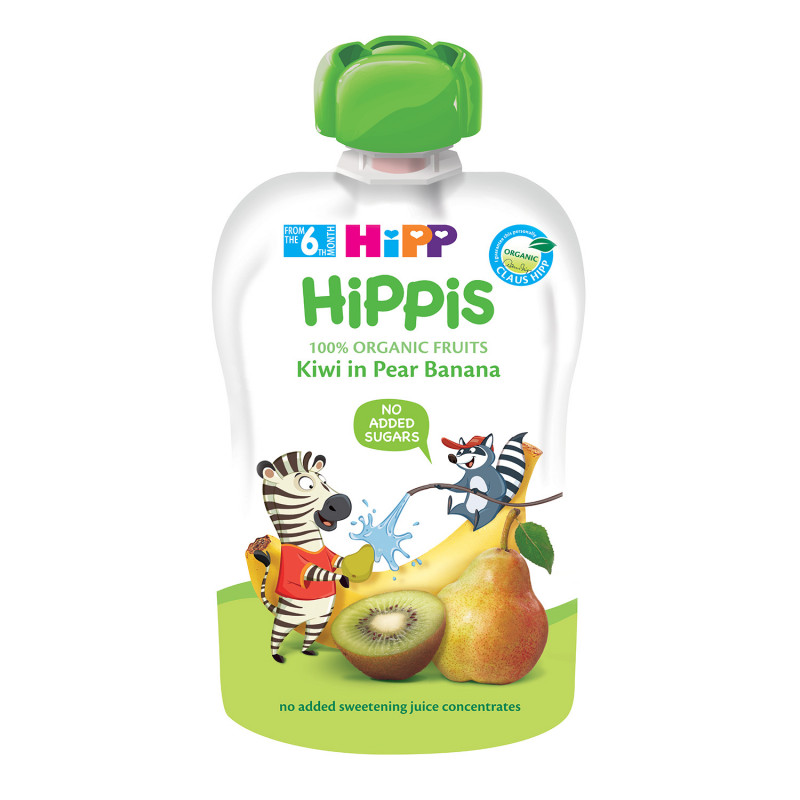Hipp pouch kivi, kruška, banana 100g