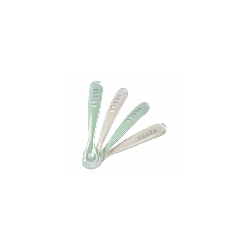 Beaba set erg. kašičica za bebe 4kom, grey/green