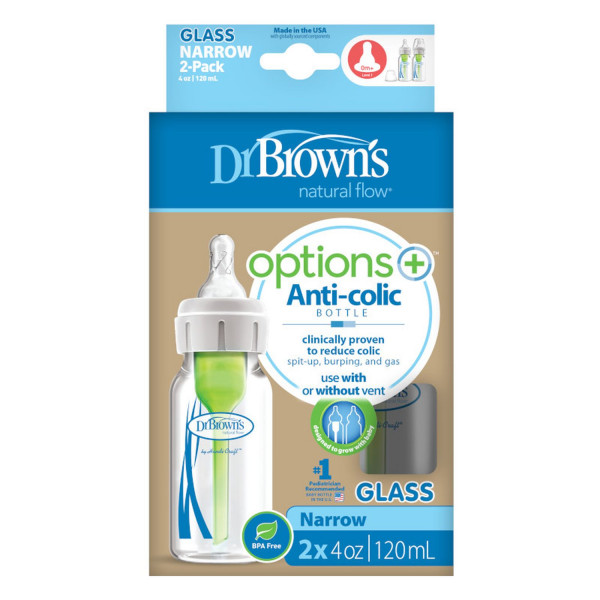 Dr.Browns staklena flašica standard opt 2kom 120ml